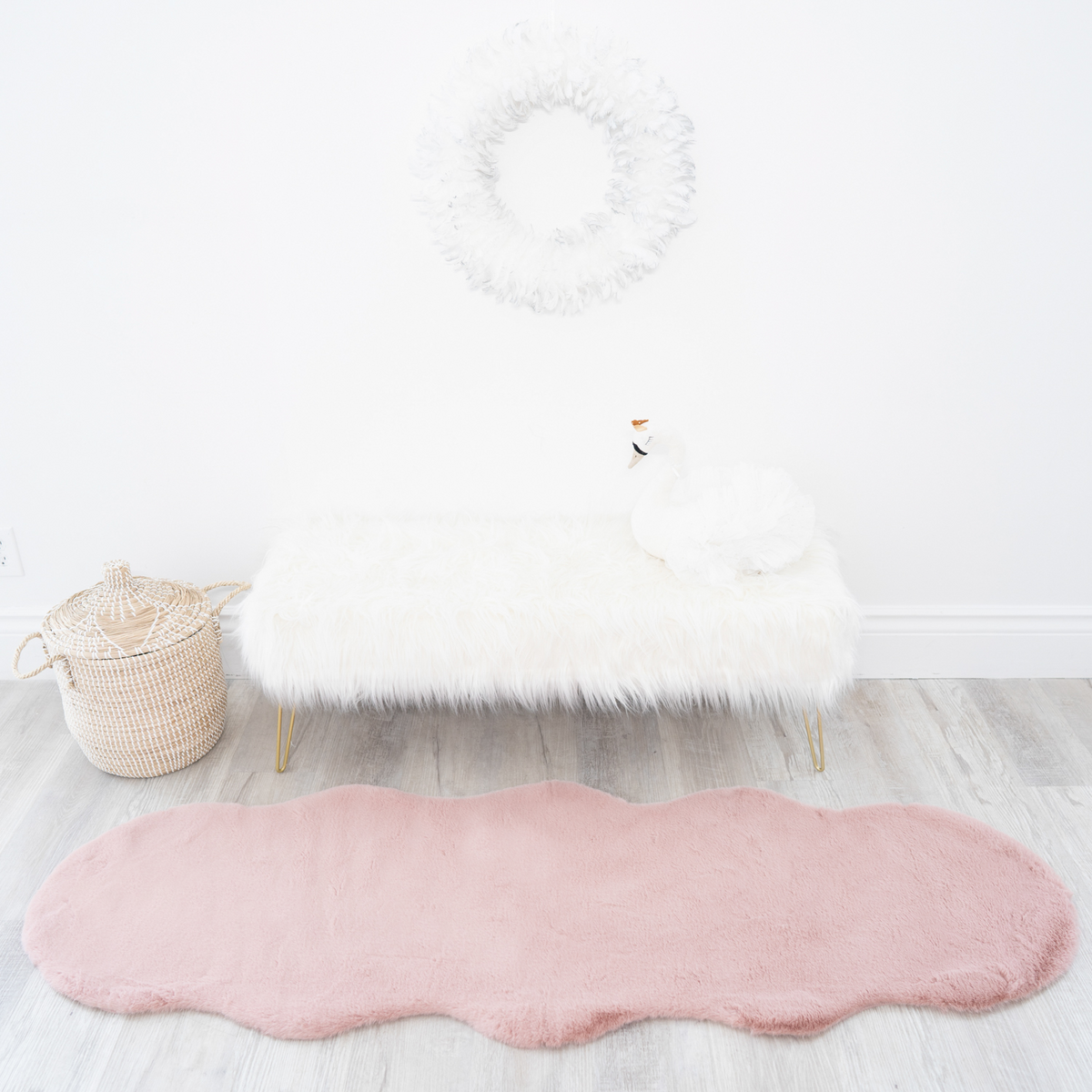 Pelt Shape Faux Rabbit Fur Rug | 2x6ft Runner – Soffy Home